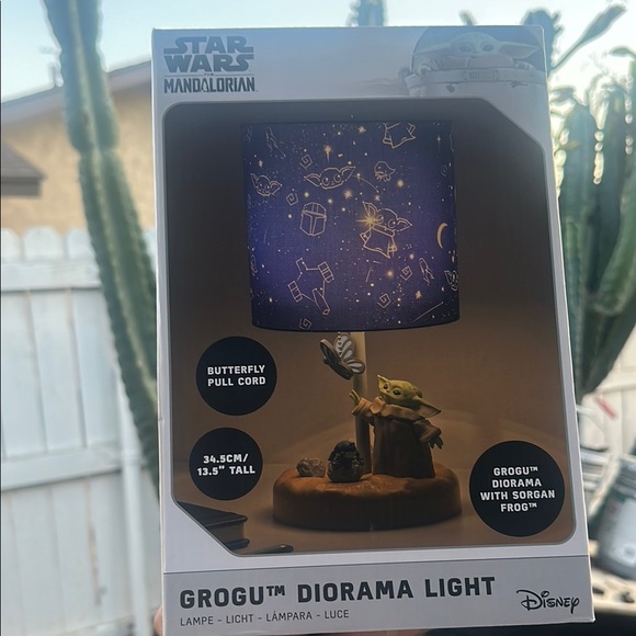 Disney | Other | Disney Mandalorian Grogu Diorama Lamp With Blue Shade ...
